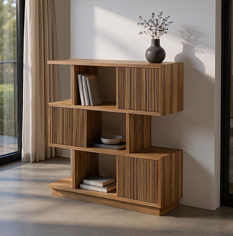 SCULPTURE NATURAL WAY JAVA WOOD 30 X 15 X 90 CM | IXIA REGAL S.A.